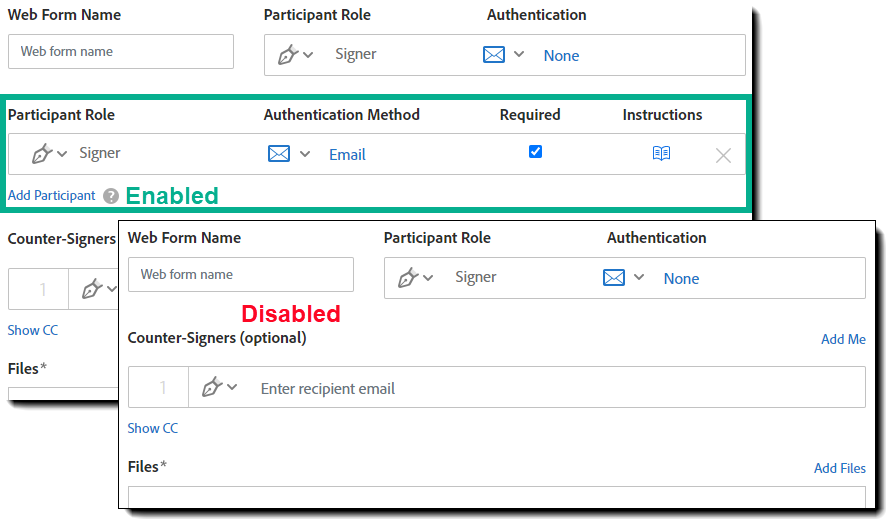 Adobe Acrobat Sign Web Forms